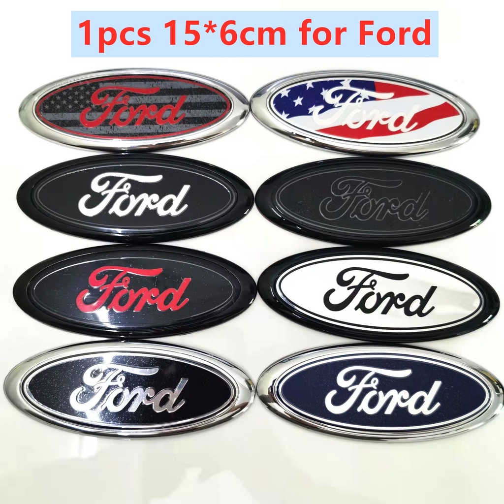 1PCS 15*6CM Ford Hood/Trunk Bonnet Boot Logos Front/Rear Badge Emblems ...
