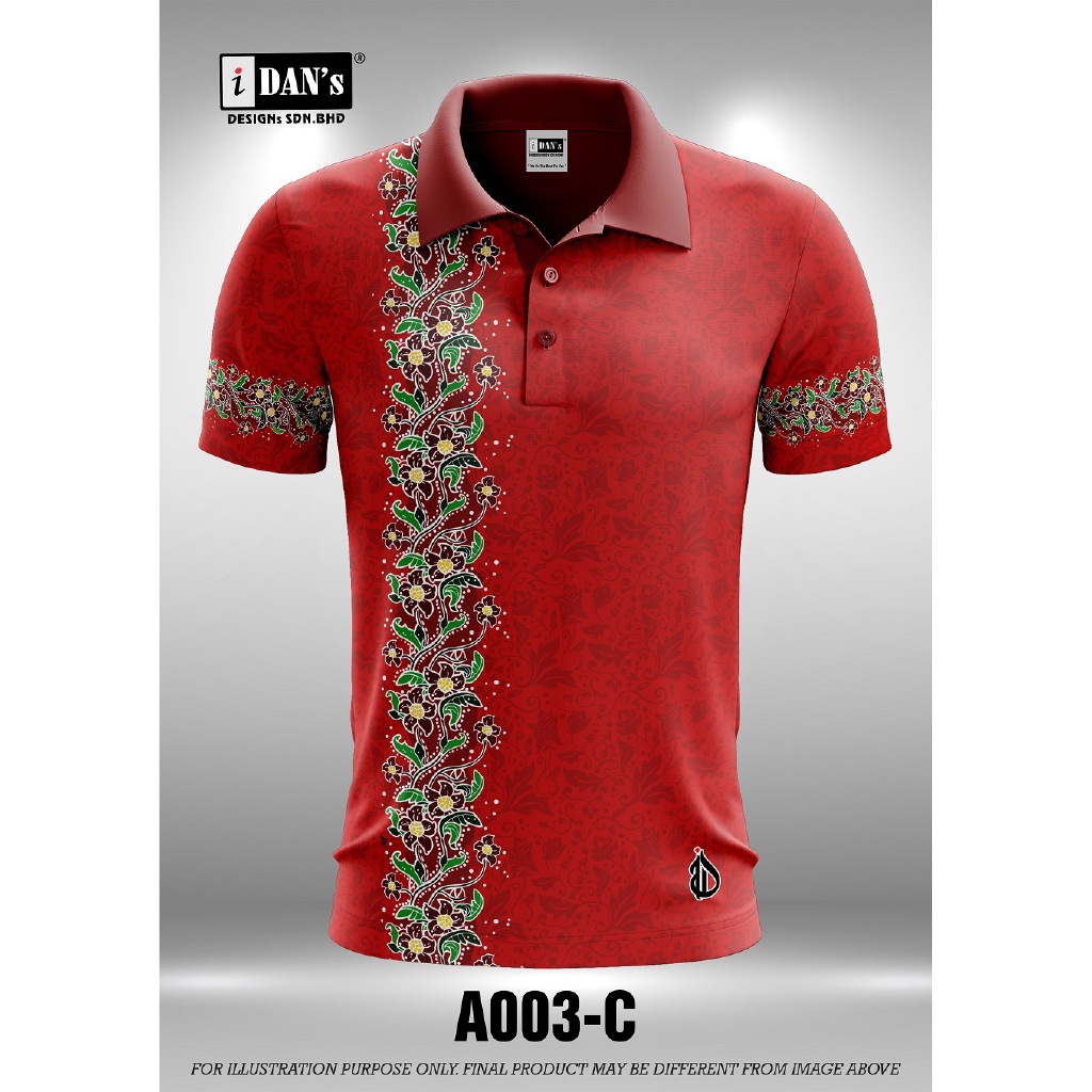 A003 BATIK SONGKET SUBLIMATION POLO COLLAR TSHIRT | Shopee Malaysia