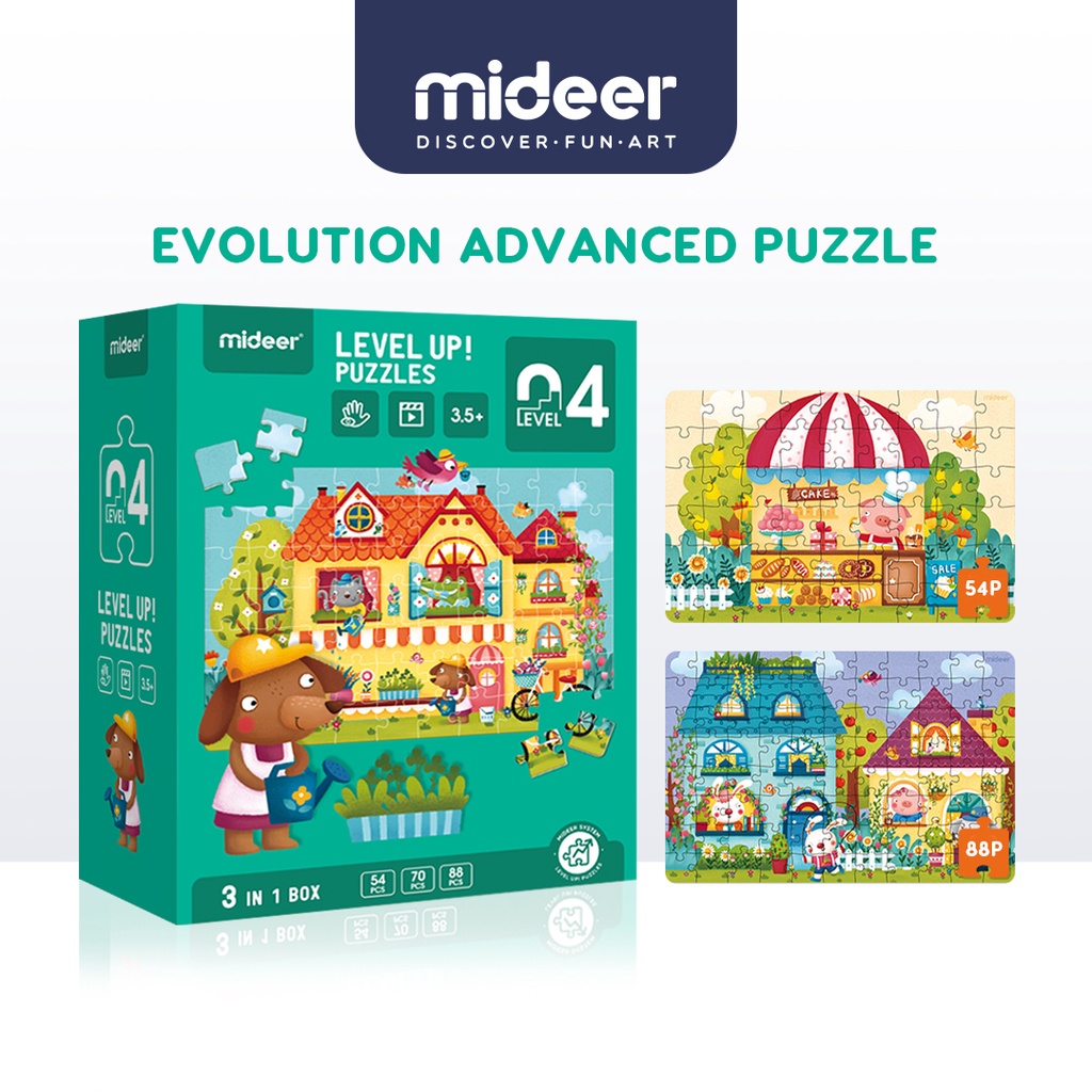 MIDEER Evolution Level Up Puzzle Level 4-Fairy Tale Town | Susun Suai Gambar MD3105 | Shopee ...