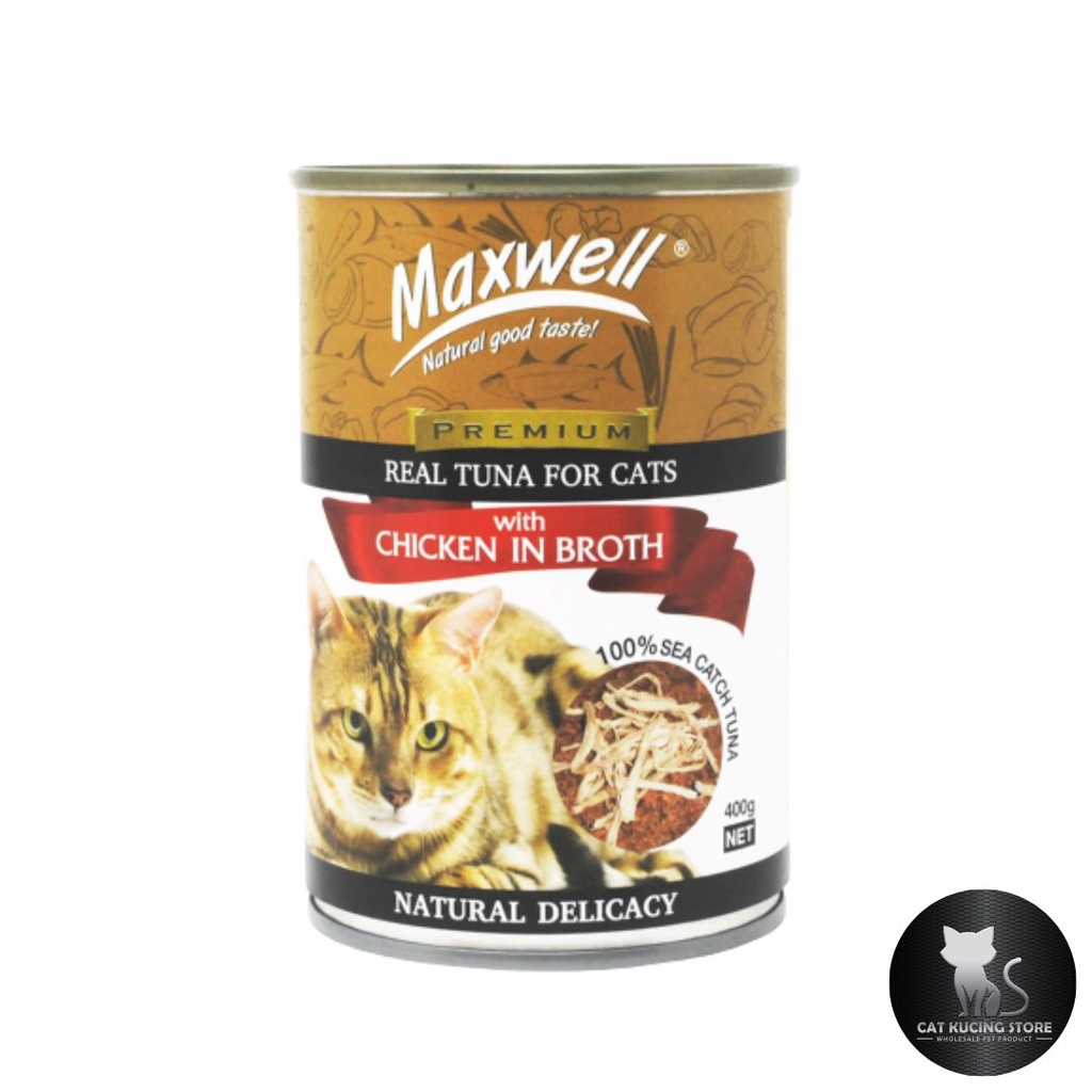 Maxwell Cat Canned Food Cat Wet Food 400g / Makanan Kucing | Shopee ...