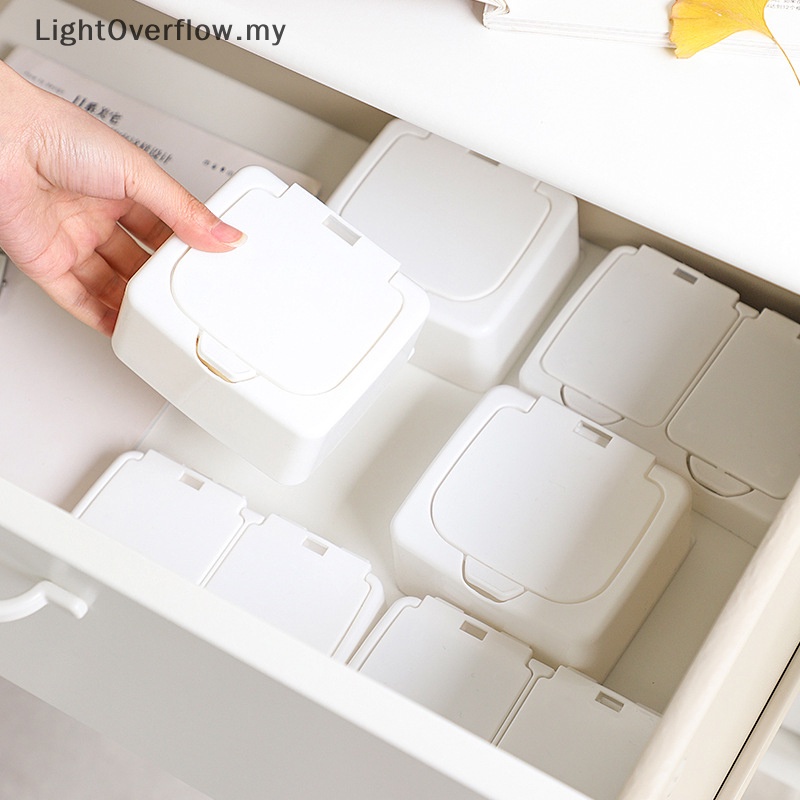 [LightOverflow] White Storage Box Desktop Organizer Large Capacity ...