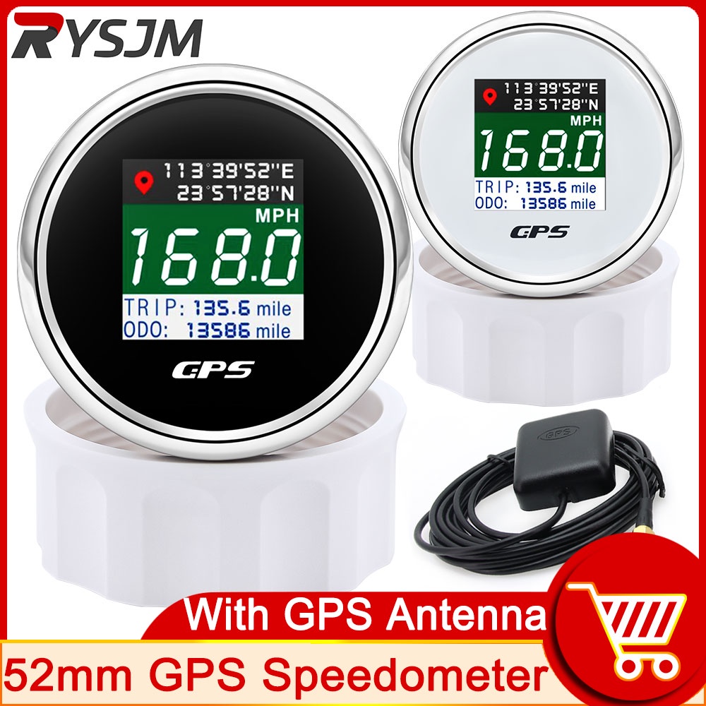 XB-HD 52mm GPS Speedometer TFT Screen Speed Gauge Digital Speed Meter ...