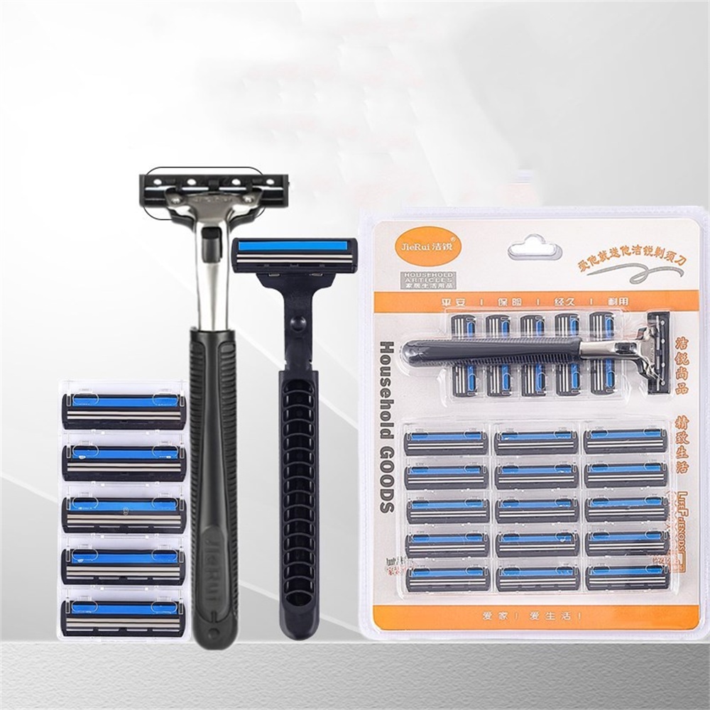 Double Layered Manual Shaving Razor For Men With 20 Sharp Blades ...