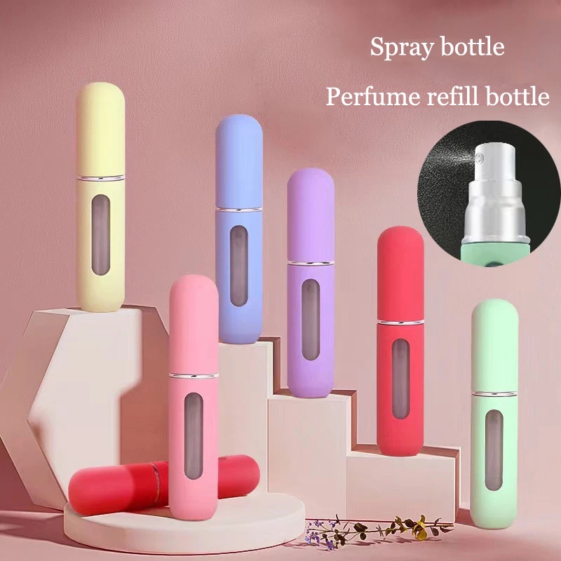 5ml Mini Perfume Refill Bottle Candy Color Sub-Bottling Fine Mist Spray ...