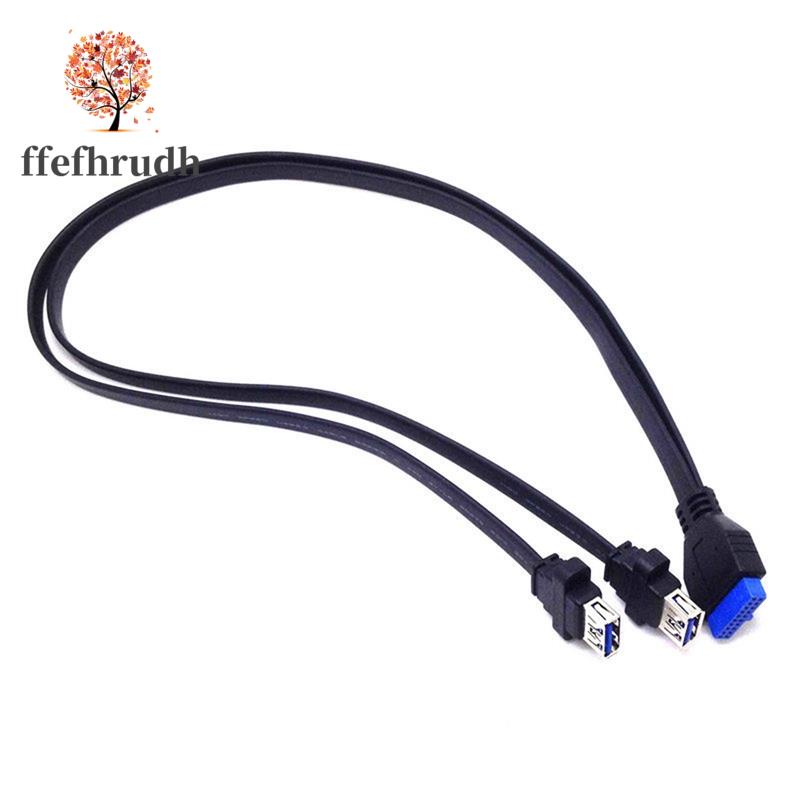 Dual 2 Port USB 3.0 Front Panel Extension Cable a Type Female to 20 Pin ...