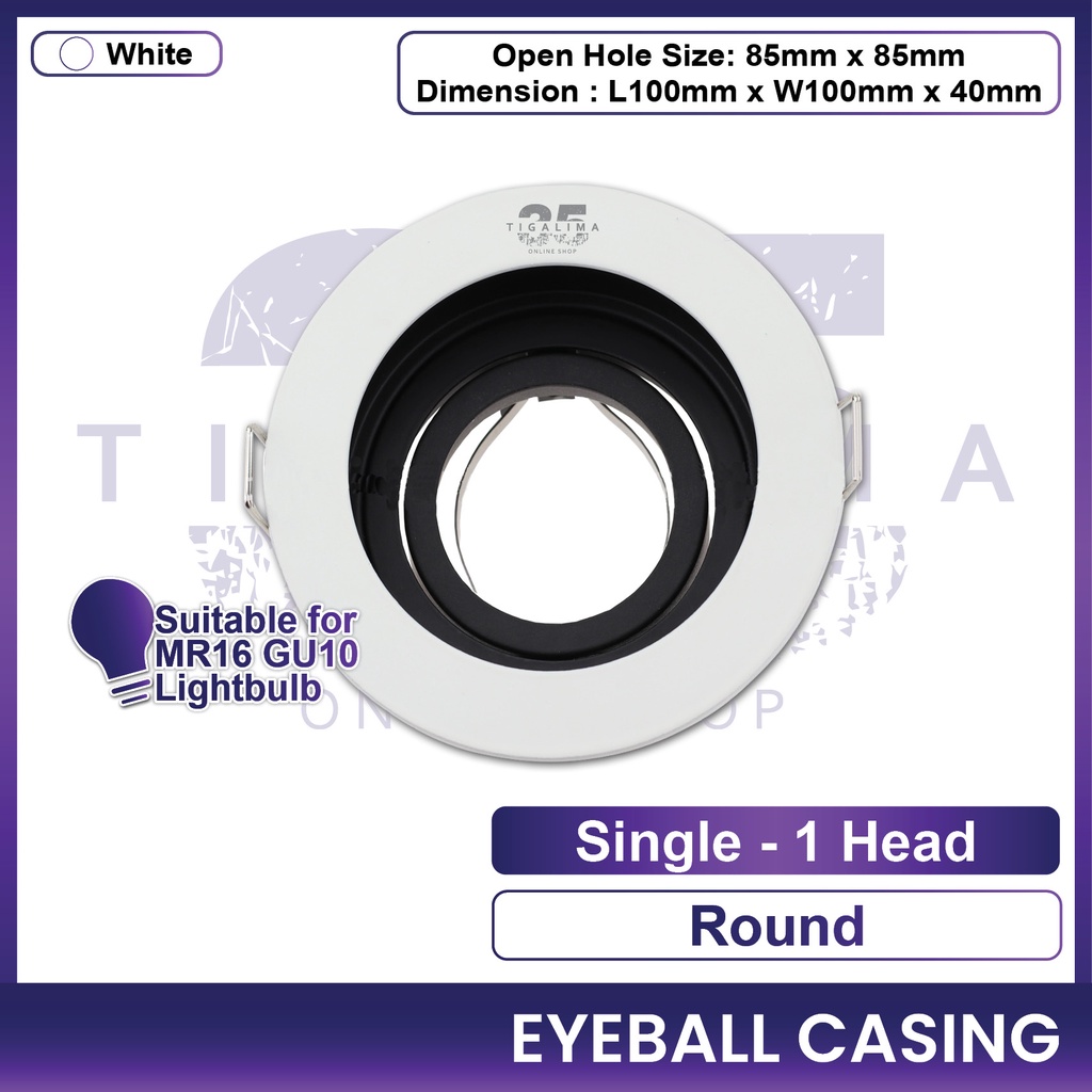 LED Eyeball Casing / Fitting GU10 MR16 Spotlight Downlight LED Casing ...