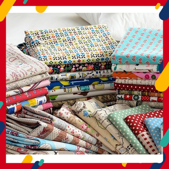 Quality Thick Linen Cotton Fabric Kain Craft DIY Bag and Decoration ...