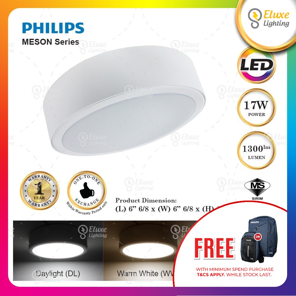 PHILIPS MESON LED SURFACE DOWNLIGHT [7" 17W-59472] [9" 24W-59474 ...