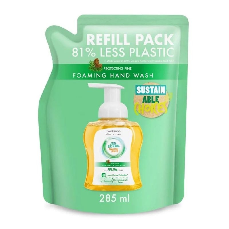 WATSONS Anti-Bacterial Wild Berry / Pine Foaming Hand Wash 300ml ...