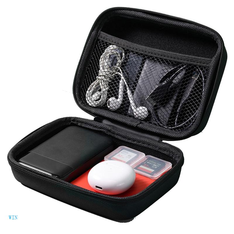 WIN Shockproof Earbud Case Hard EVA Earphone Carrying Case Cable ...
