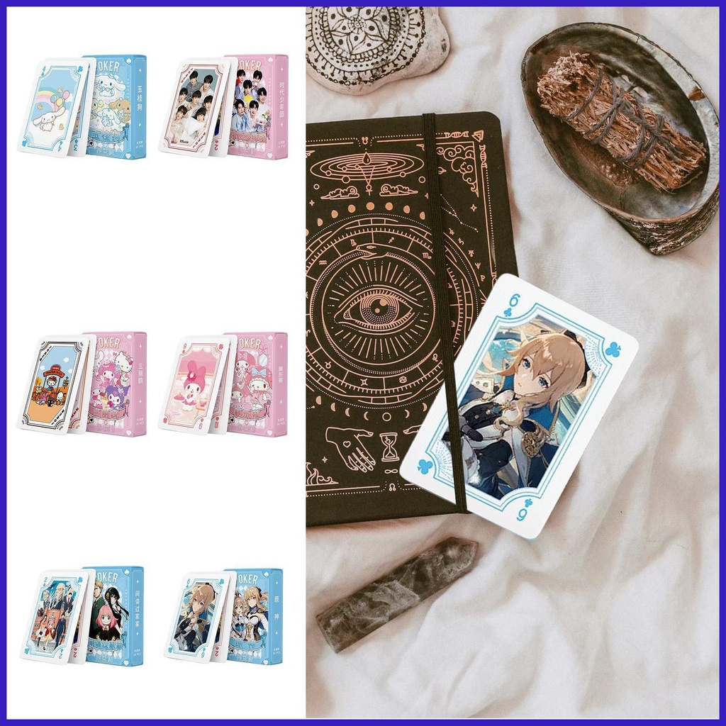 Cute Anime Card Game Poker Cards Comics Character Collection Playing ...