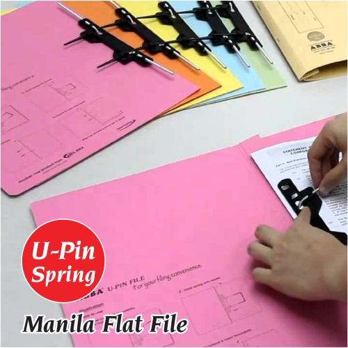 ABBA 350 Manila File with Spring Fastener | U-Pin Flat File/Paper File ...