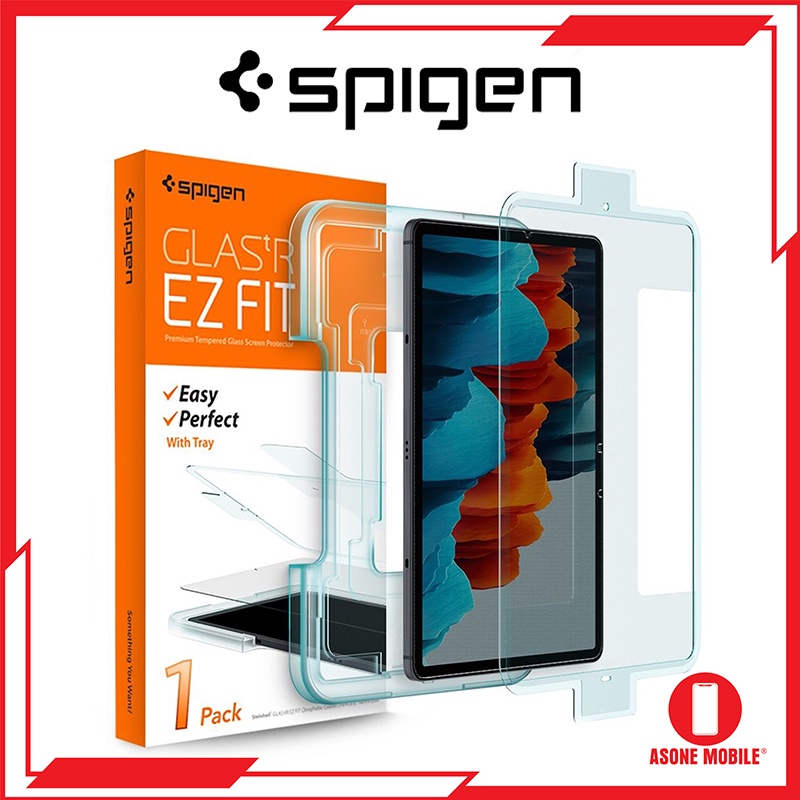 Spigen Galaxy Tab S8 EZ FIT GLAS.tR Galaxy Tab S7 Tempered Glass with ...