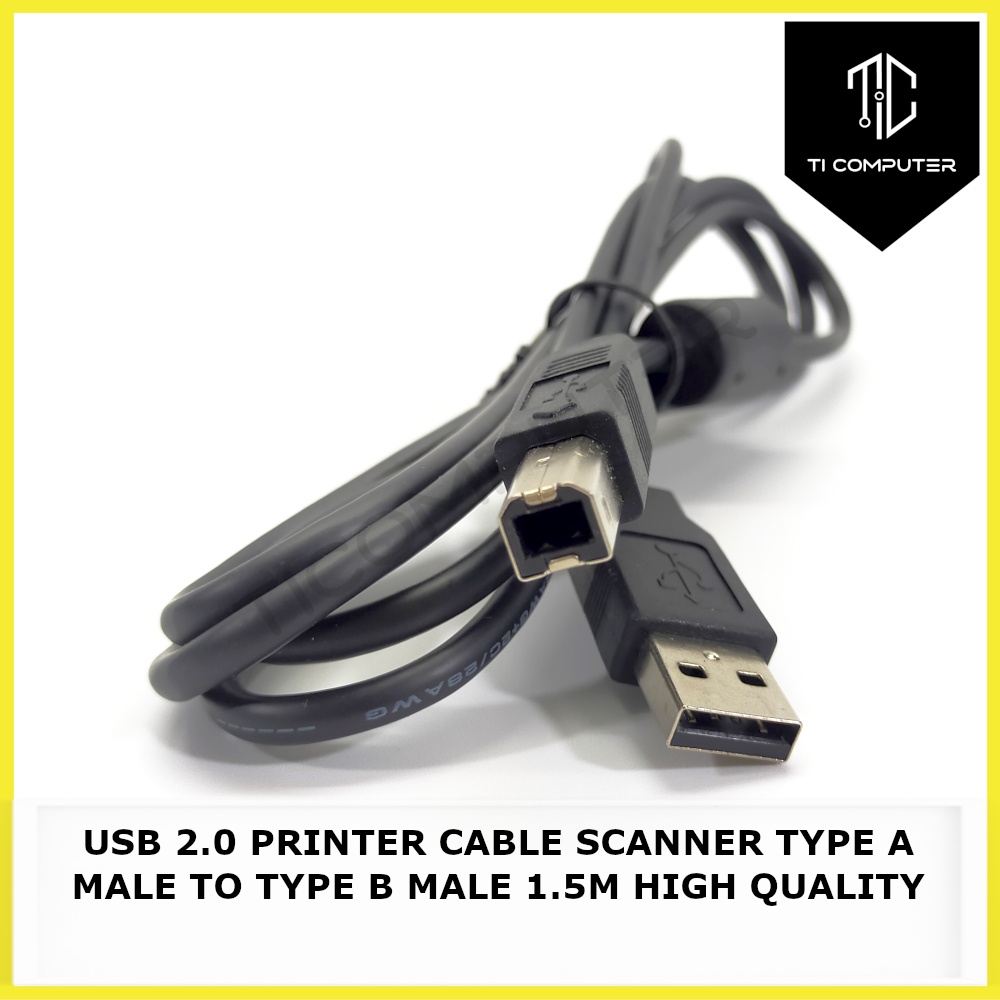 USB 2.0 A to B cable for printer scanner | Shopee Malaysia