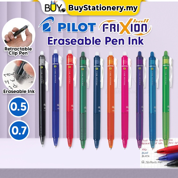 Pilot Pen Frixion Clicker Erasable Ballpen Refillable 0.5 / 0.7 Pen ...