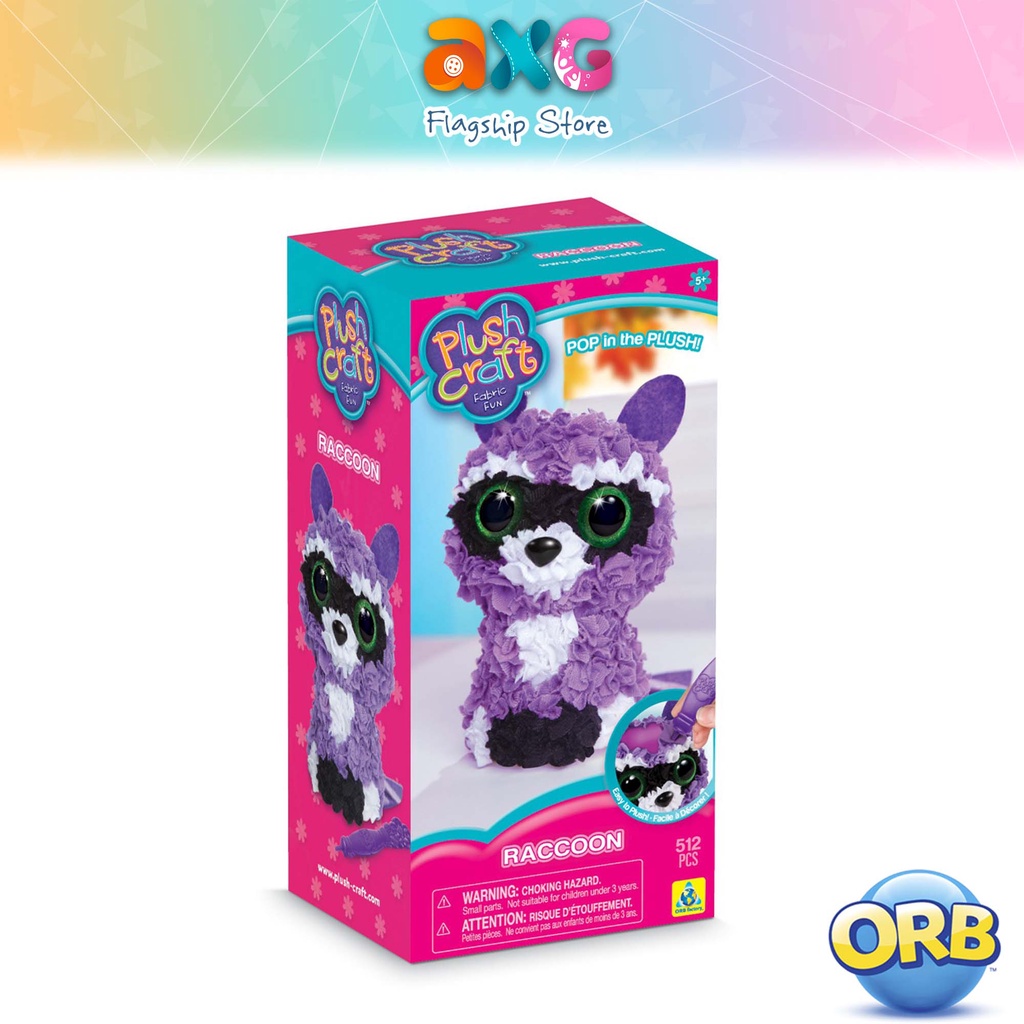 The Orb Factory Plush Craft Raccoon 3D Kit 73374 | Shopee Malaysia