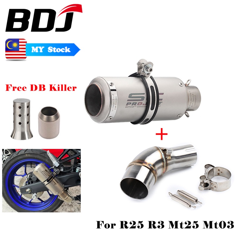 BDJ For Yamaha Mt25 Mt03 R25 R3 2013 To 2022 Sc Project Exhaust Slip On ...