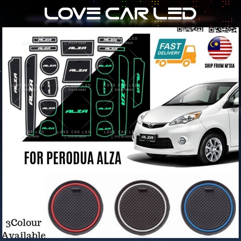 PERODUA ALZA Interior Slot Mat Storage Tank Mat (19pcs/Set) | Shopee ...