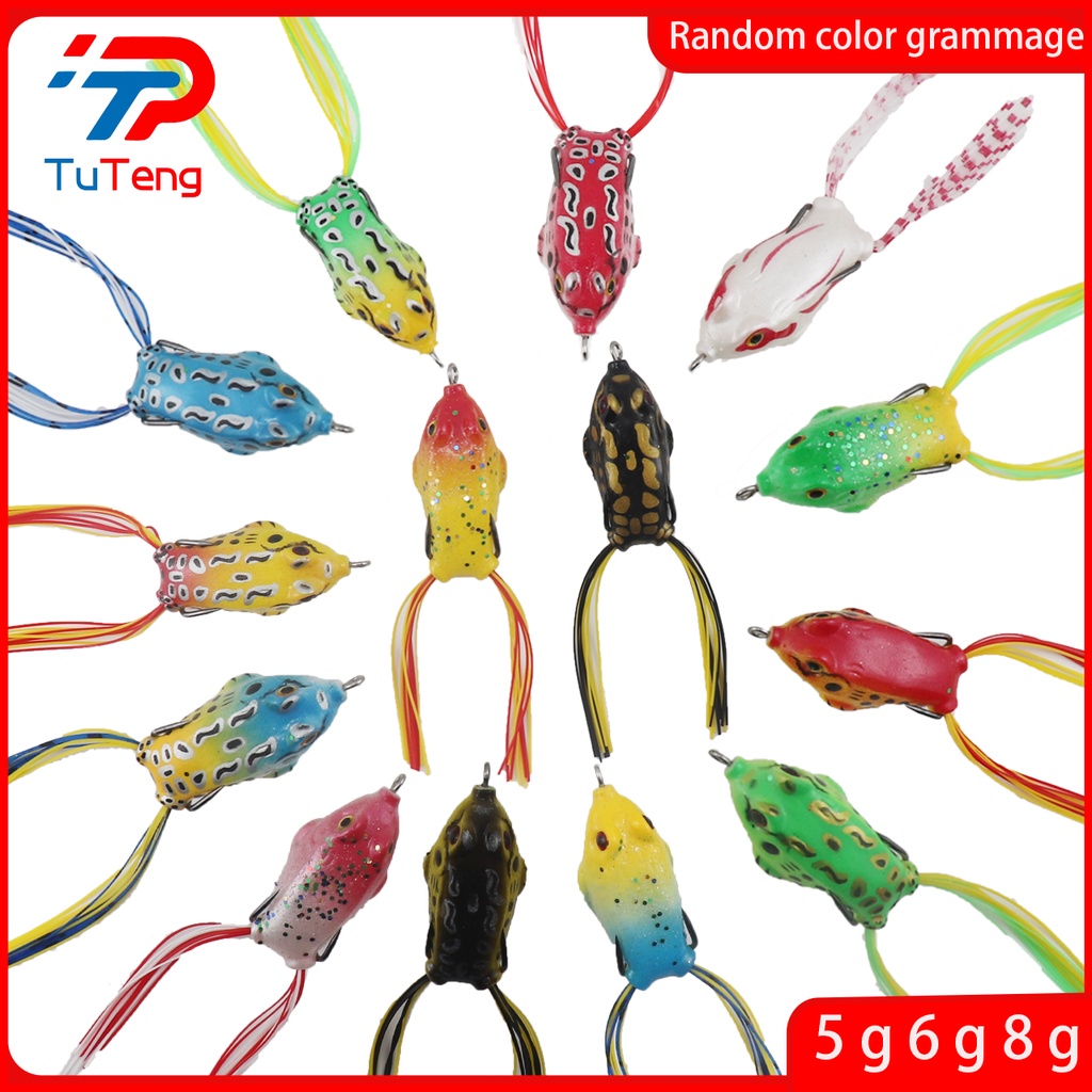 Umpan Katak Classic Soft Frog Fishing Bait 14 colors 3 models Double ...