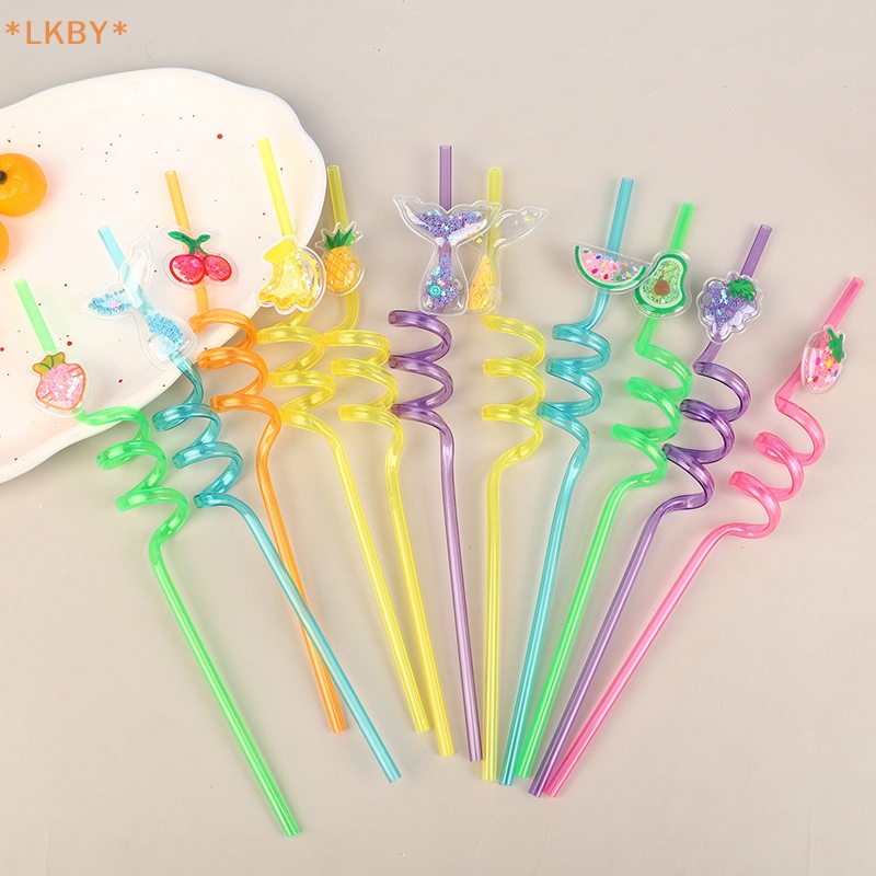 Luckybabys> Cartoon Food -grade Plastic Drinking Straws Kids Birthday ...