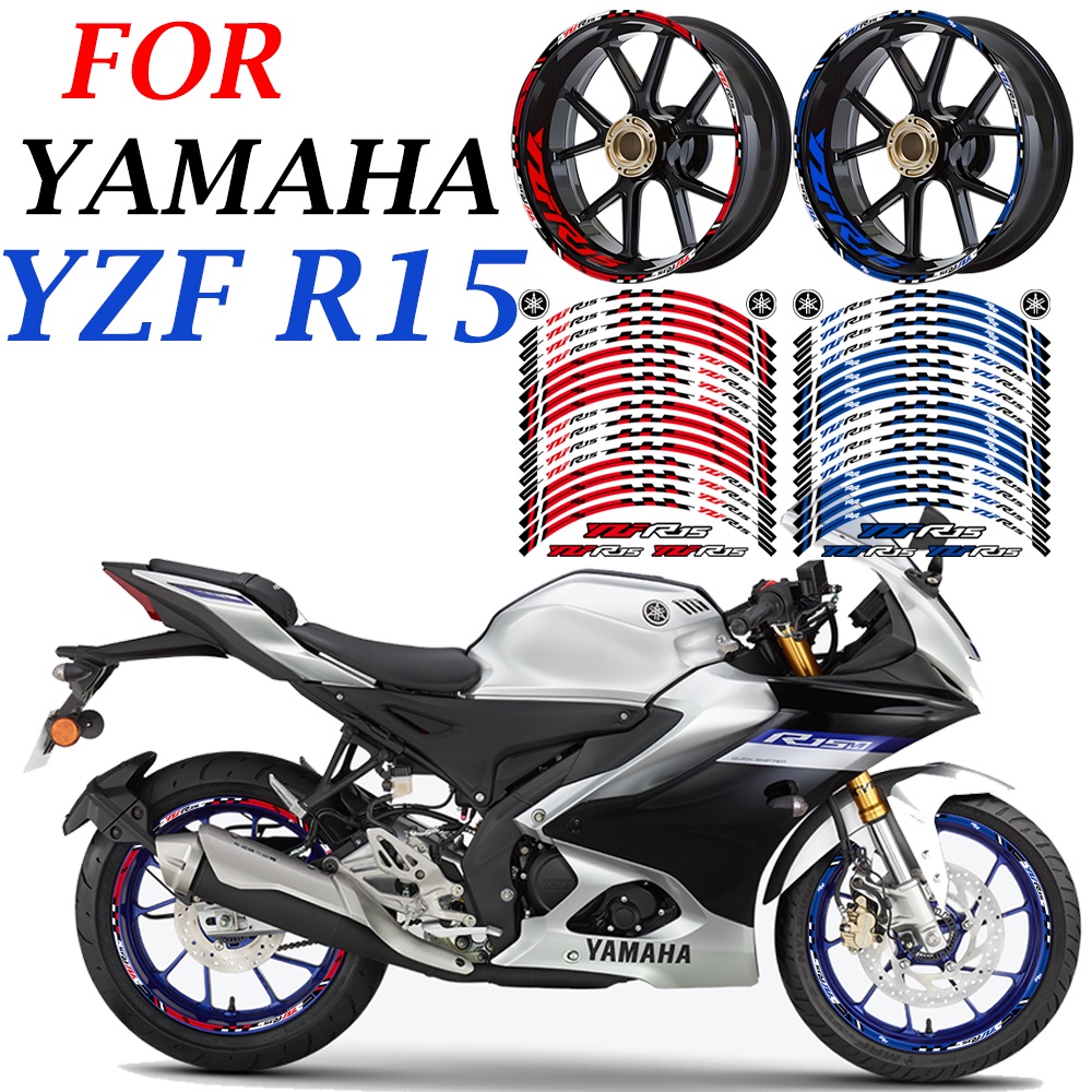 For Yamaha YZF R15 Reflective Motorcycle Wheel Hub Stickers Motor ...