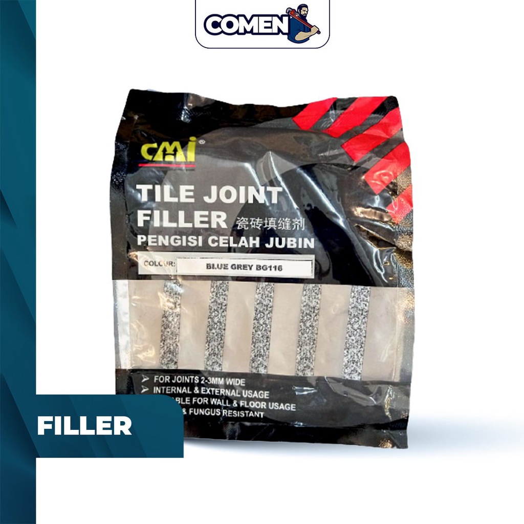 CMI Tile Joint Filler Blue Grey BG116 3.5KG Colour Tile Grout Mosaic ...