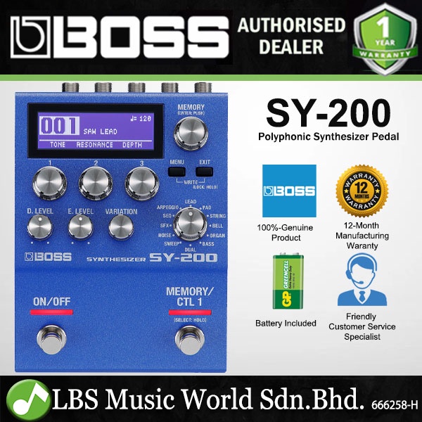 Boss SY-200 Synthesizer for Guitar and Bass Effects Pedal Guitar (SY200) | Shopee Malaysia