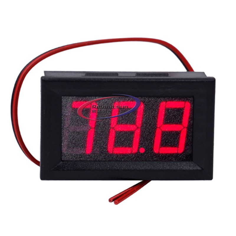 DC 5V-120V Digital Voltmeter Panel Gauge 2 Wires 0.56 inch LED Mini ...