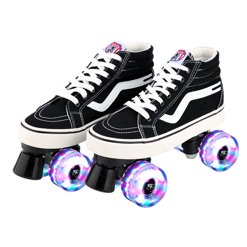 adult double row skates roller skates multi-color adult men's and women ...