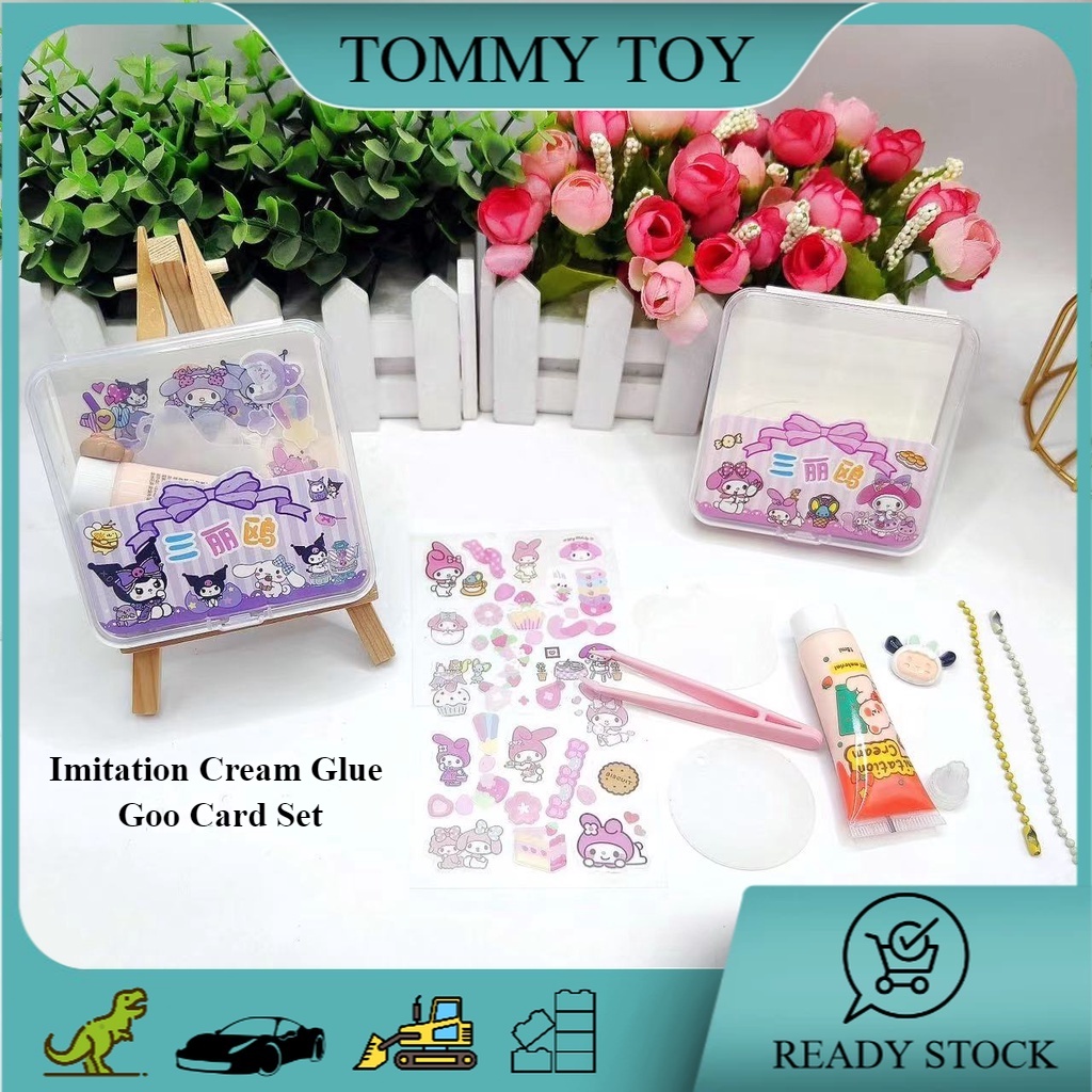 🇲🇾READY STOCK🇲🇾 Sanrioo Imitation Cream Glue Goo Card Set Sticker ...