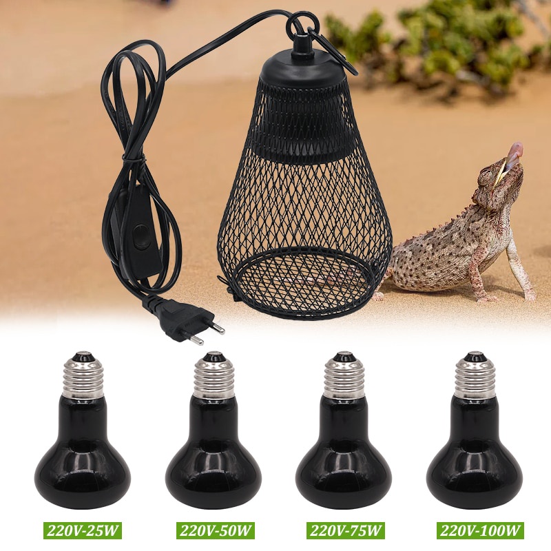【Ready stock】Pet Reptile Heat Lamp Shade Infrared Ceramic Heat Emitter ...