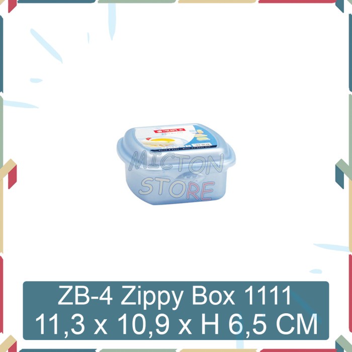 Micton Lion Star ZB-4 Zippy Box 1111 Mini Square Plastic Food Box PP5 ...