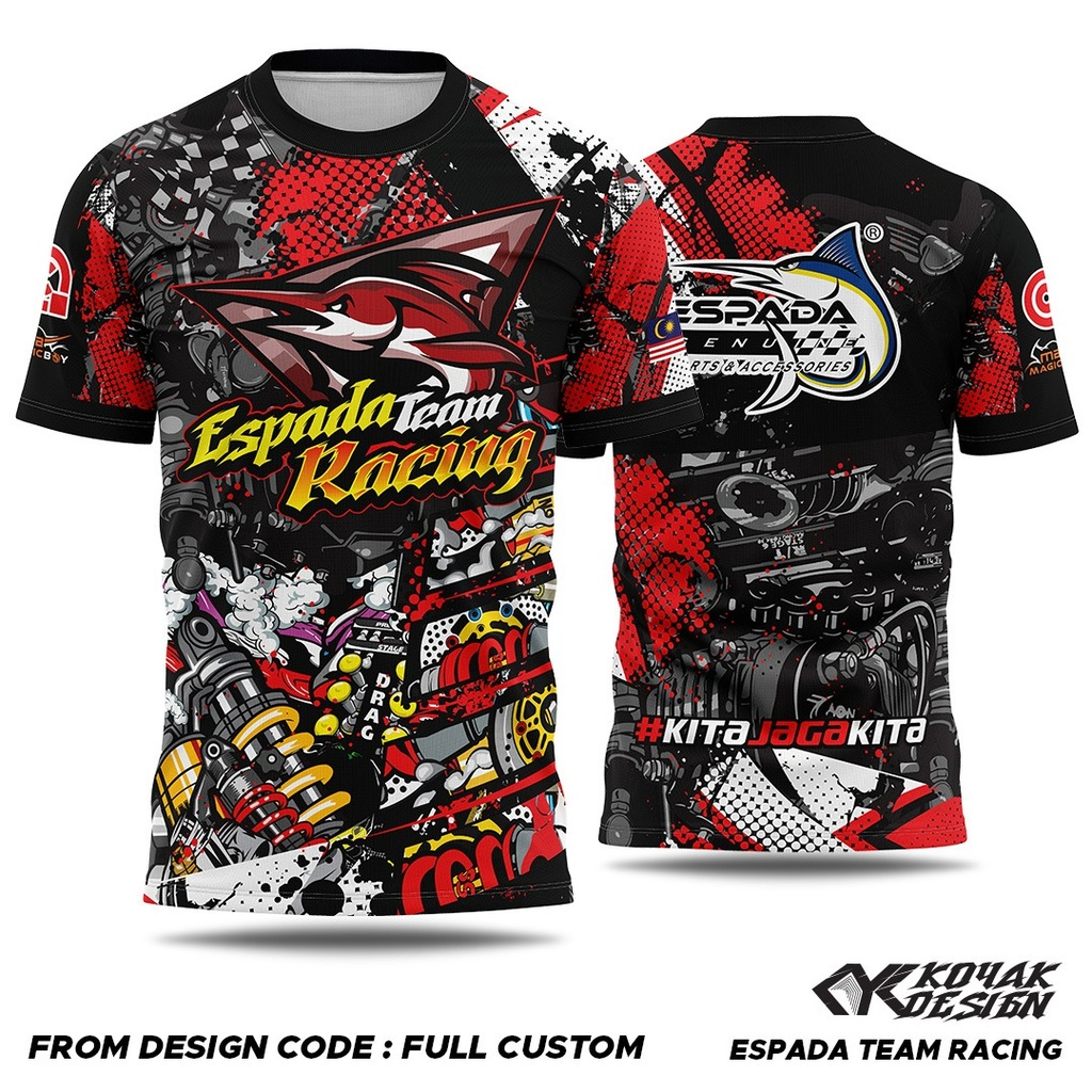 LIMITED ESPADA TEAM RACING MOTOR GP T-SHIRT RACING BIKER JERSEY FULL ...