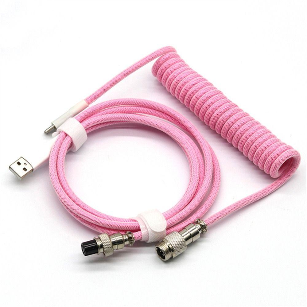 GLENES Keyboard Coiled Cable Usb Port 5 Cores Keyboard Accessories 3 ...