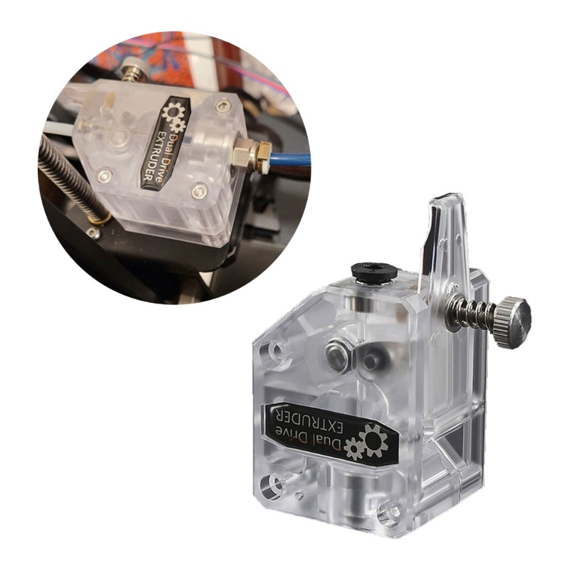 R* 3D Printer Extruder Kit Dual Drive Extruder Upgrade-Transparent ...