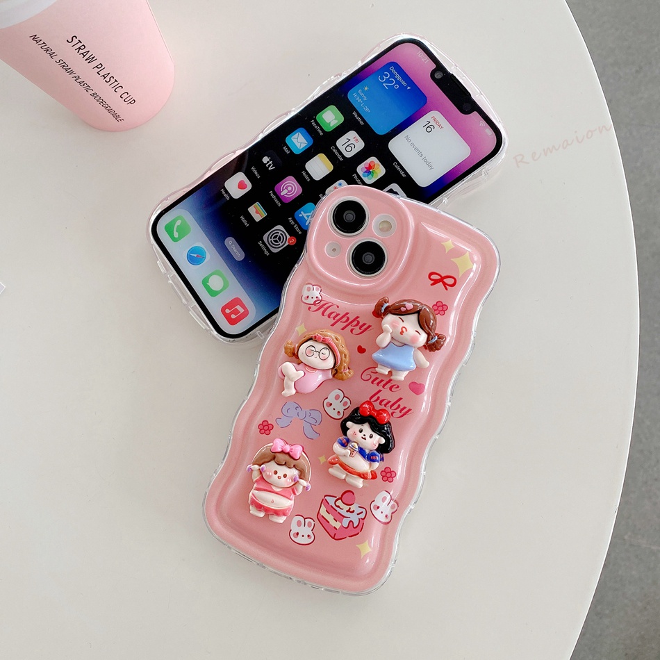 Cute Girl Phone Case For iPhone 11 12 13 14 Pro Max 14Plus 7 8 Plus X ...