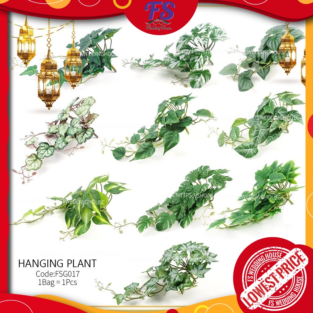 Long Artificial Ivy Leaf Garland Plants / Artificial Leaf/ Daun Hiasan ...