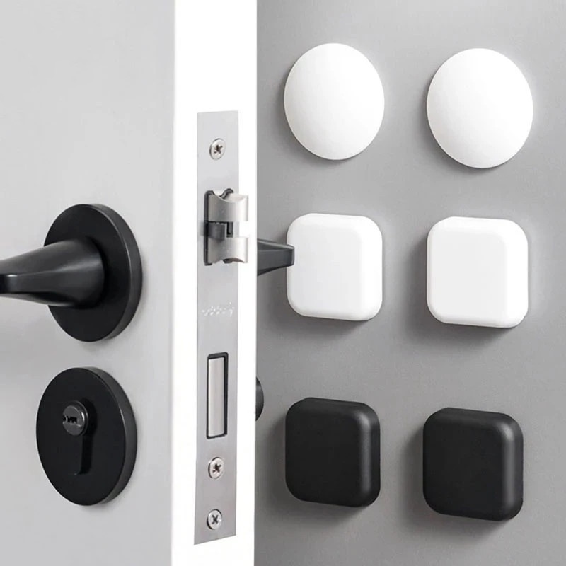 Round/Square Silicone Self Adhesive Door Handle Bumpers Stopper Table ...