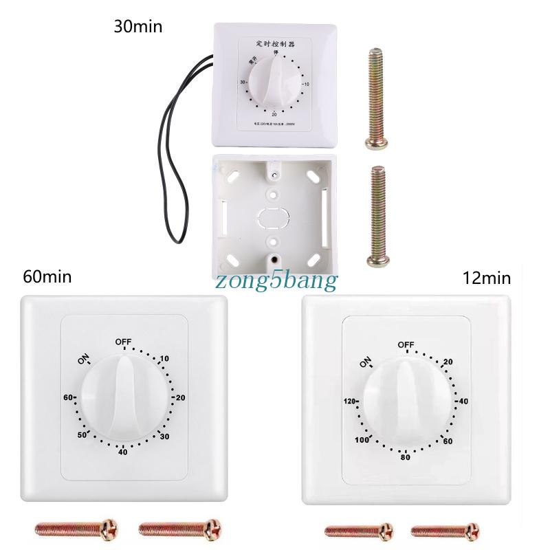 Zone Controller Mechanical Timer Switch AC 220V 30/60/120 Min Intelligent Timer Switch Countdown ...
