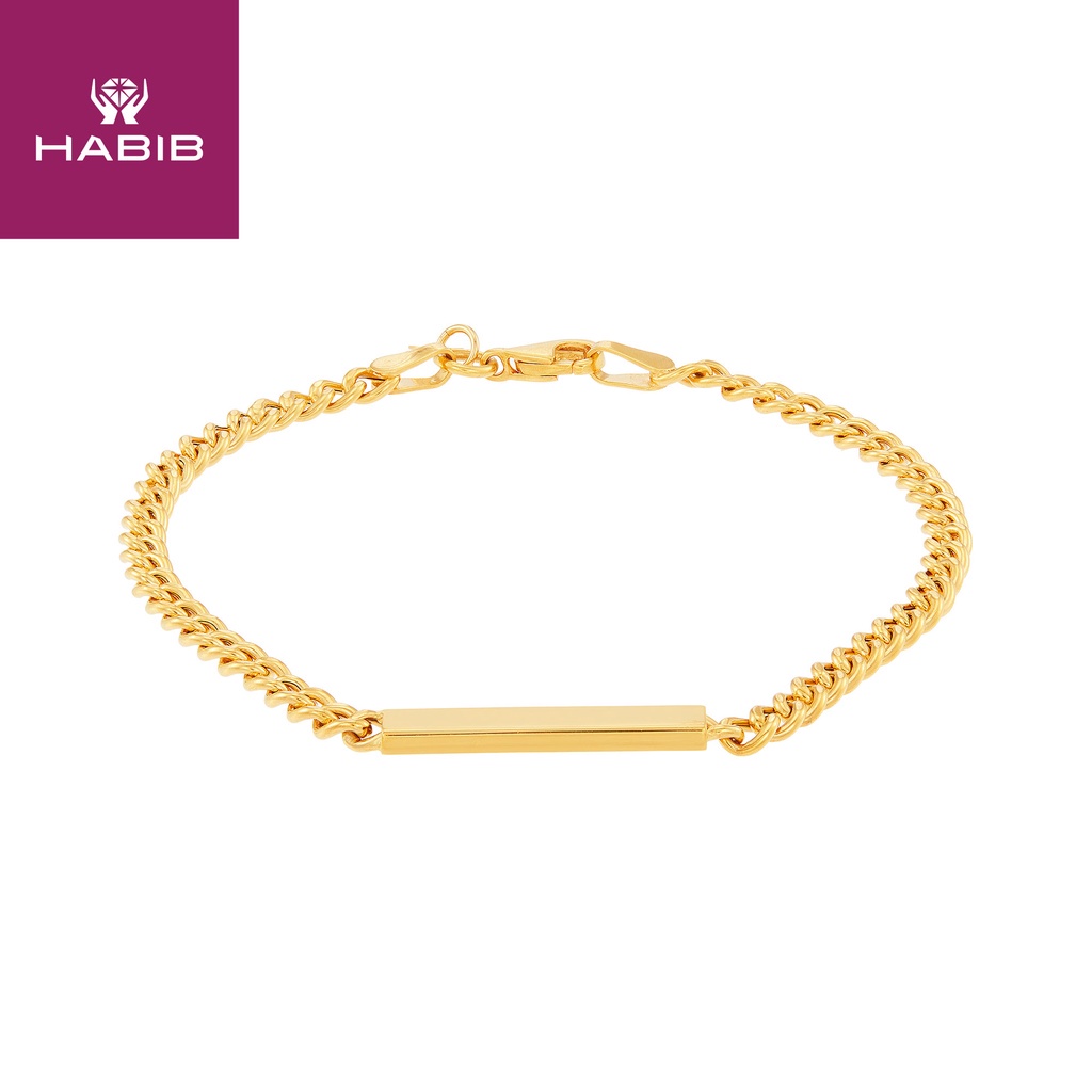 HABIB Oro Italia 916 Yellow Gold Bracelet GW42410423 | Shopee Malaysia