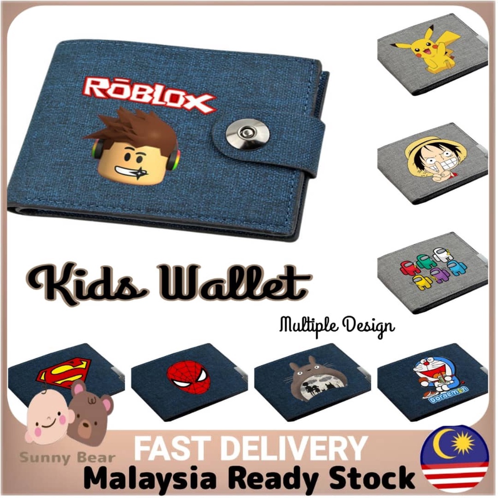 Big Wallet Dompet for Kids Anime Cartoon Roblox Among Us Pokemon Wallet ...