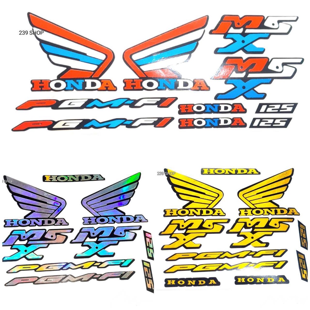 STICKER MSX SF125 Old Model New 3M Color Selection Set Beautiful Work ...