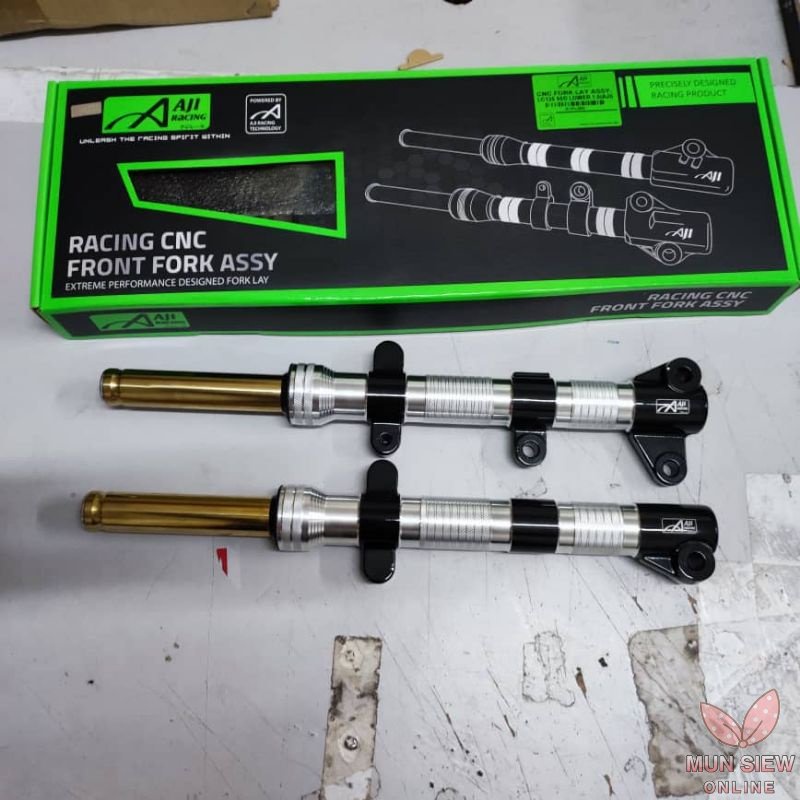 GOLD Fock AJI RACING FRONT LAY FORK SET PNP LC135 4S / Y15 & Y16 / RS150 /SRL115 FI / EGO ...