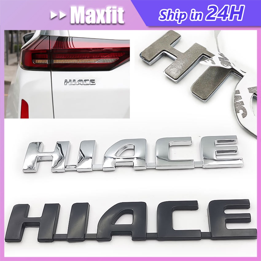 Hiace Emblem Sticker 3D ABS Logo Car HIACE For Car Side Fender Rear ...