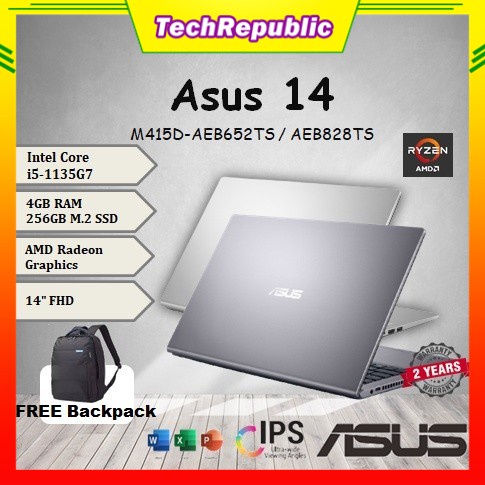 ASUS 14 M415D-AEB652TS / M415D-AEB828TS 14" FHD LAPTOP ( RYZEN3 / 4GB ...