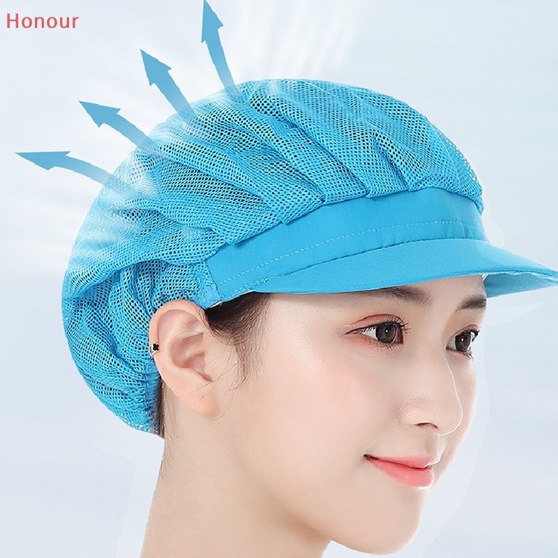 [Honour] Chef Hat Dustproof Workshop Catering Hat Food Factory Work Hat ...
