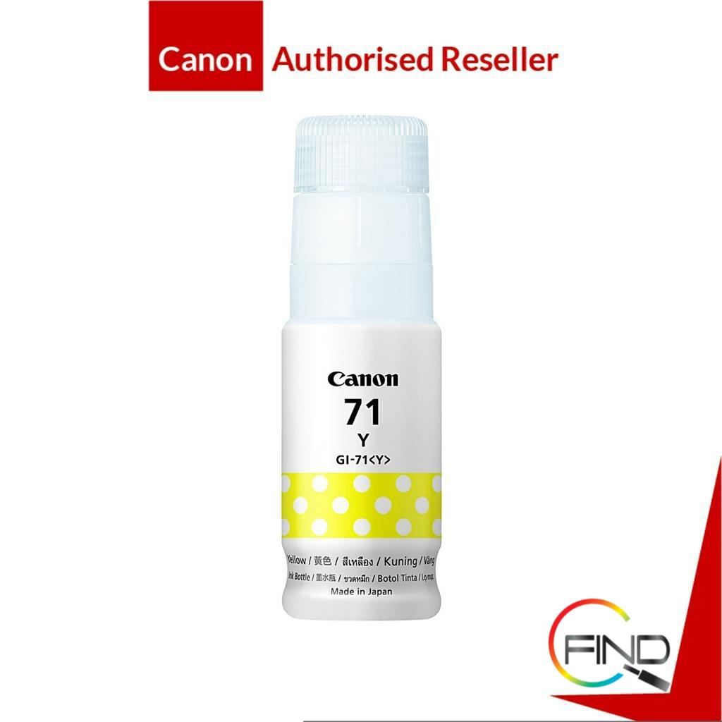 Canon GI-71 Yellow Ink Cartridge (70ml) for G1020/G2020/G3020/G3060 ...