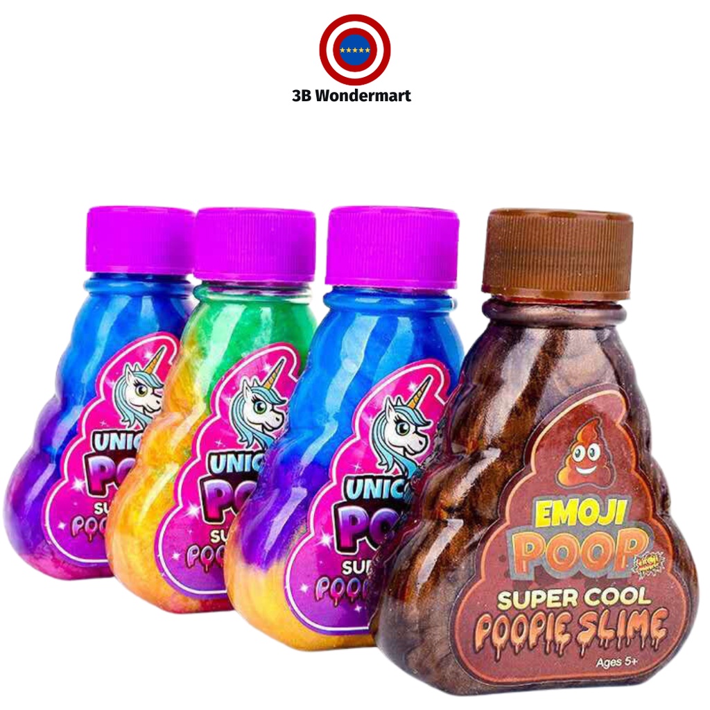 Unicorn Poop Super Cool Poopie Galaxy Colourful Slime Toy Kit Mainan ...