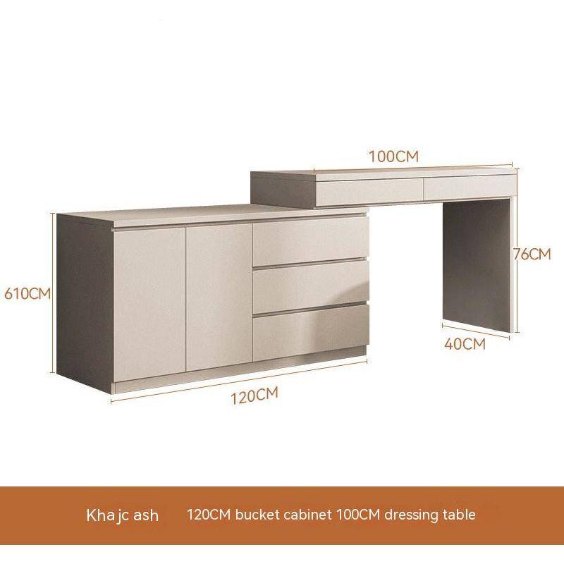 L-shaped dressing table, simple cream series dressing table drawer type ...