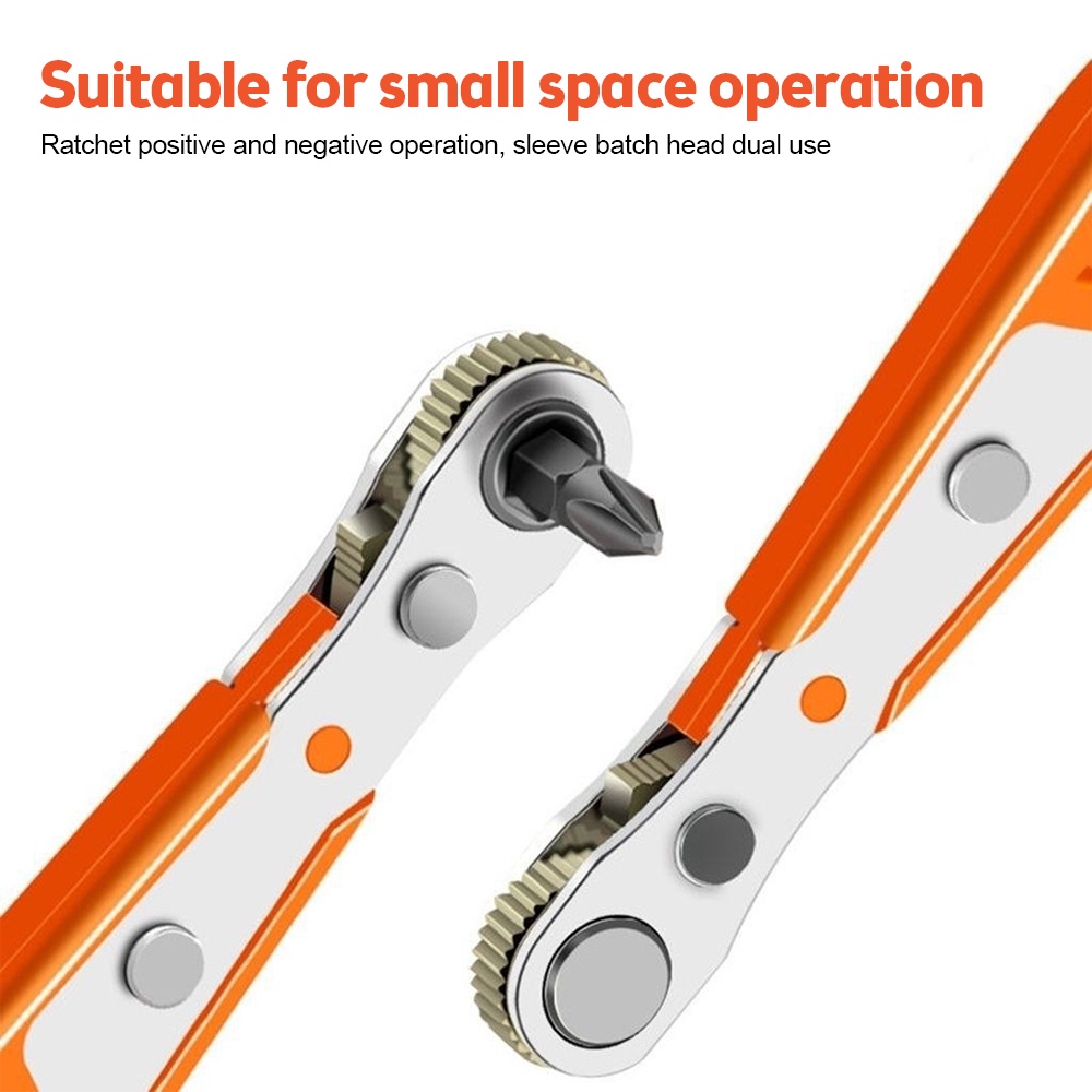 VOKTTA 1/4 Ultra Low Profile Mini Ratchet Wrench Close Quarters ...